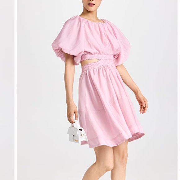 o.p.t | Dresses | Opt Ida Puff Sleeve Cut Out Mini Dress In Lilac Size ...